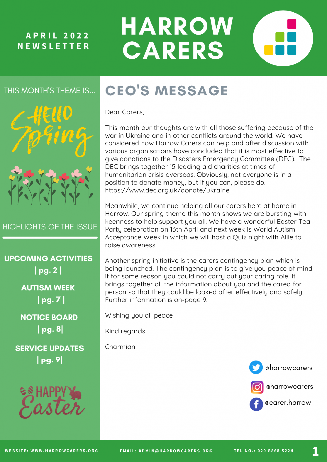 News Bulletin - Harrow Carers